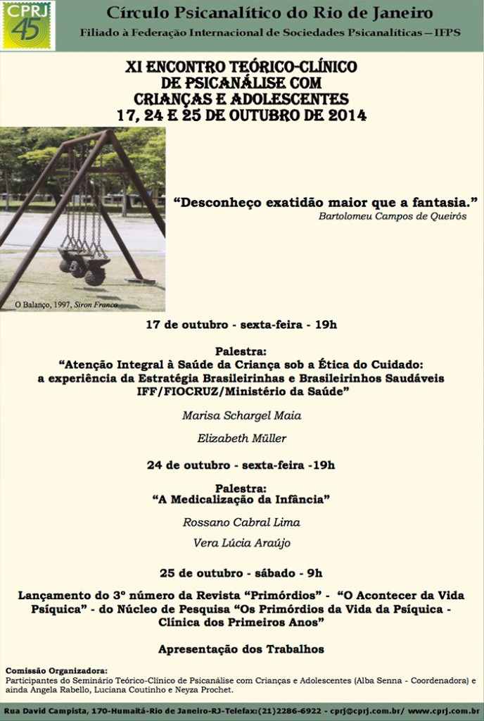Encontro Teórico-Clínico | CPRJ